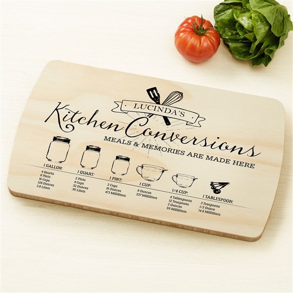 Kitchen Conversions Personalized Wood Cutting Board