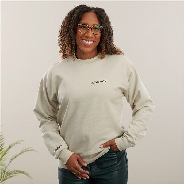 Romantic Date Embroidered Couples Sweatshirt