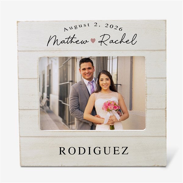 Simply Us Personalized Wedding Shiplap Picture Frame - 4x6 Vertical