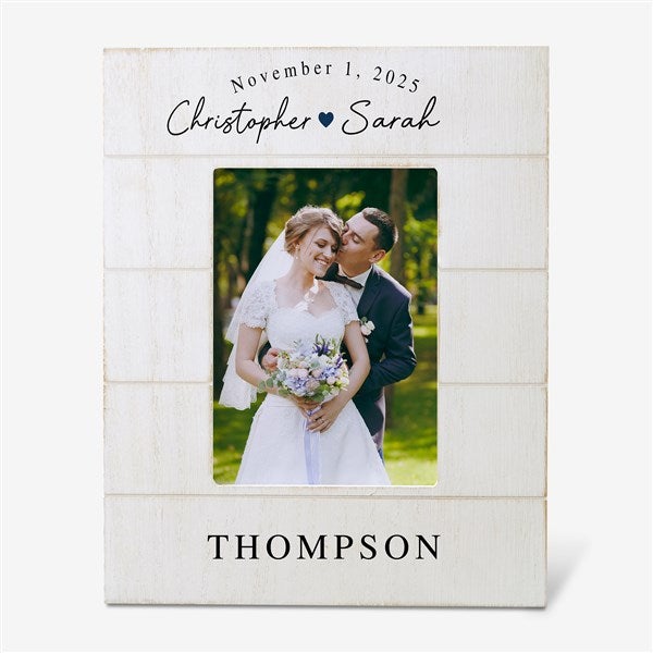 Simply Us Personalized Wedding Shiplap Picture Frame