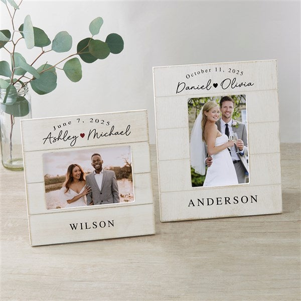 Simply Us Personalized Wedding Shiplap Picture Frame