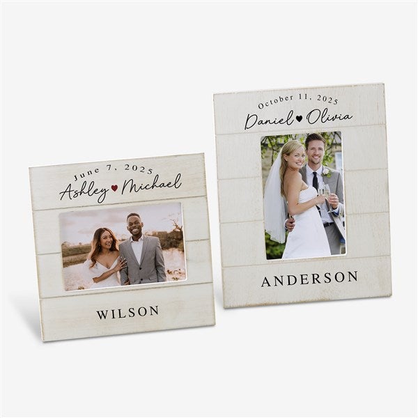 Simply Us Personalized Wedding Shiplap Picture Frame