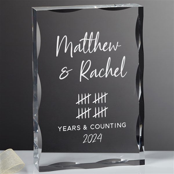 Anniversary Tally Engraved Acrylic Keepsake Gift