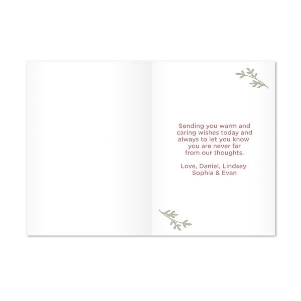 With Deepest Sympathy Personalized Greeting Card