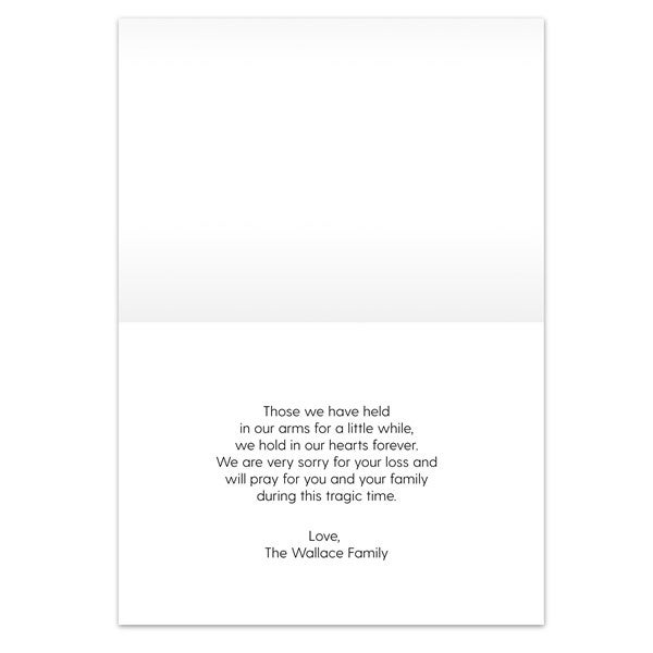 With Heartfelt Sympathy Personalized Memorial Greeting Card