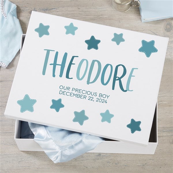 Hi Little One Personalized Baby Keepsake Memory Box - 12x15