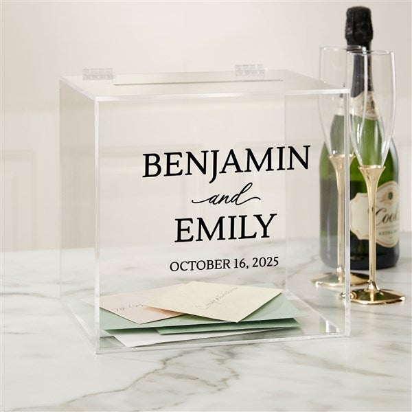 Ever After Elegance Personalized Acrylic Card Box