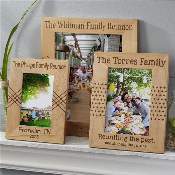 Family Reunion Engraved Personalized Horizontal Picture Frame- 8 x 10