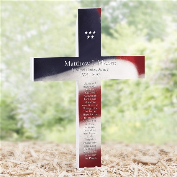 Soldiers Prayer Personalized Solar Outdoor Garden Stake