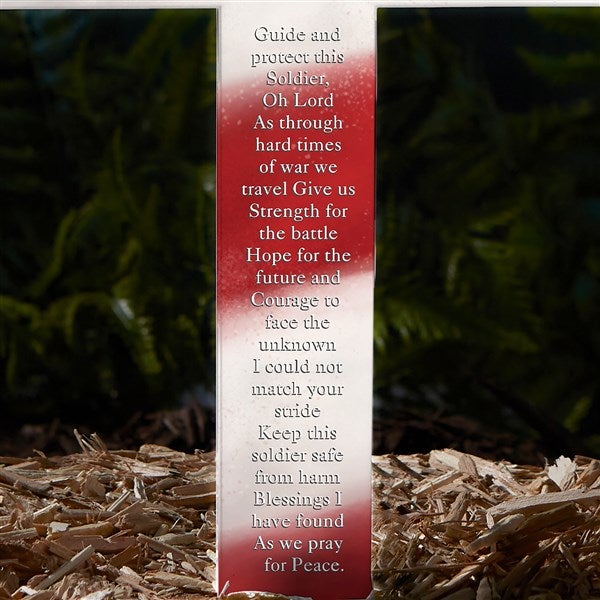 Soldiers Prayer Personalized Solar Outdoor Garden Stake