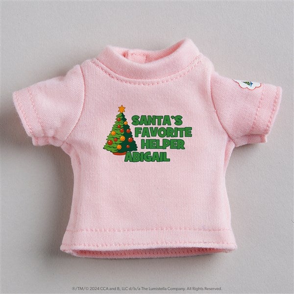Personalized Santa's Helper Elf on the Shelf Shirt - Pink