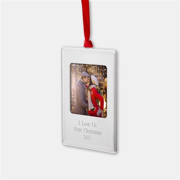 Engraved First Christmas Picture Frame Ornament