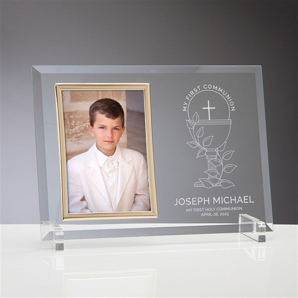 First Communion Icons Personalized Glass Frame
