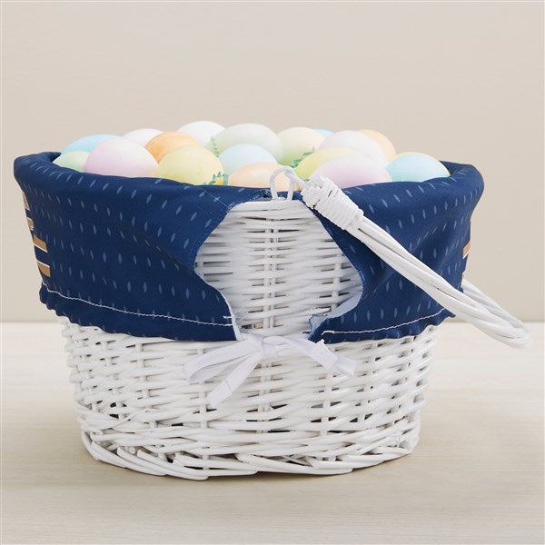 Sports Jersey Personalized Easter Basket - Natural Wicker
