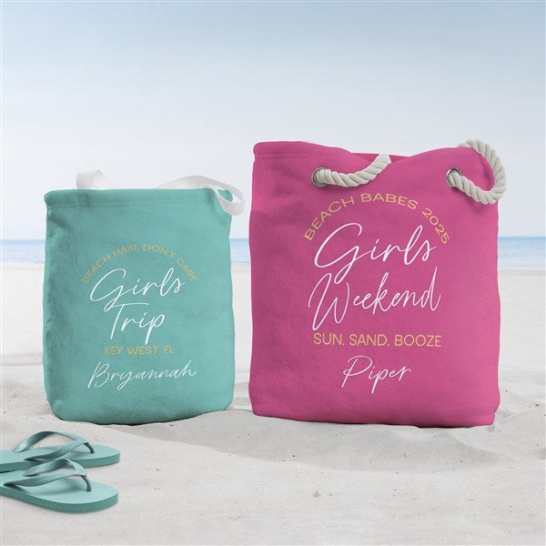 Girls Trip Personalized Terry Cloth Beach Bag - Small