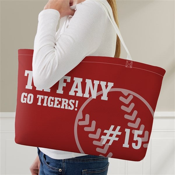 Softball Personalized Tote Bag