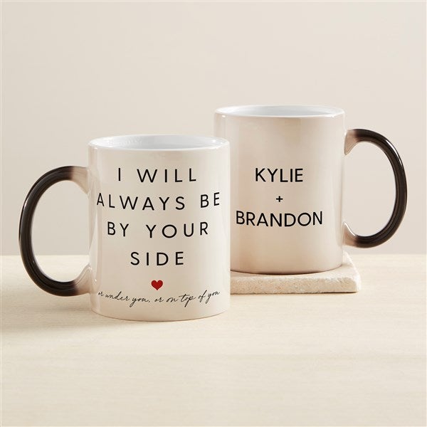 By Your Side Romantic Personalized Color Changing Coffee Mug
