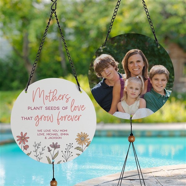 Blooming Love Personalized Photo Wind Chime