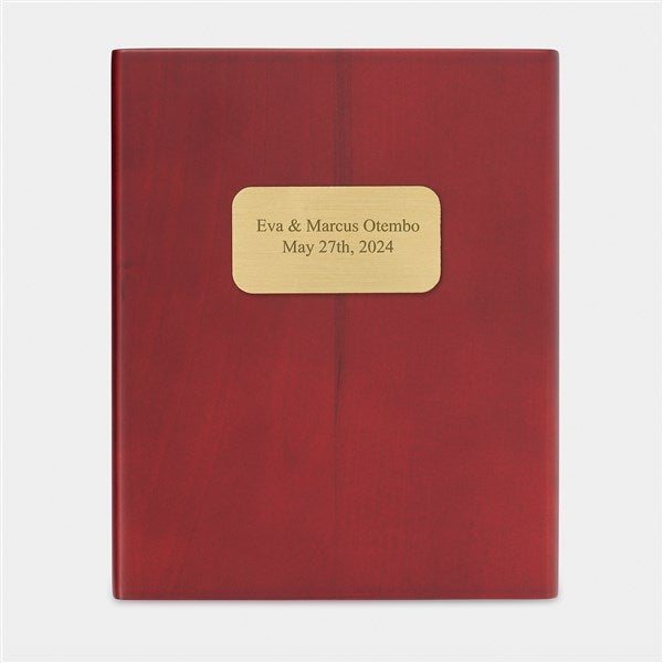 Engraved Wood Small Book Clock & Keepsake