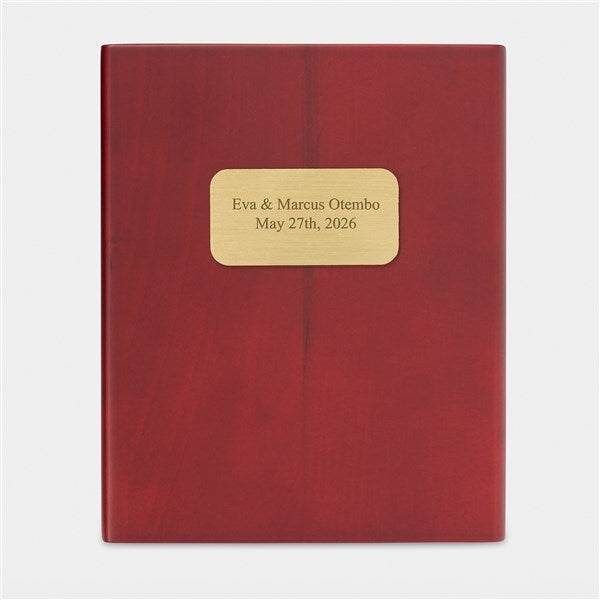 Engraved Wood Small Book Clock & Keepsake
