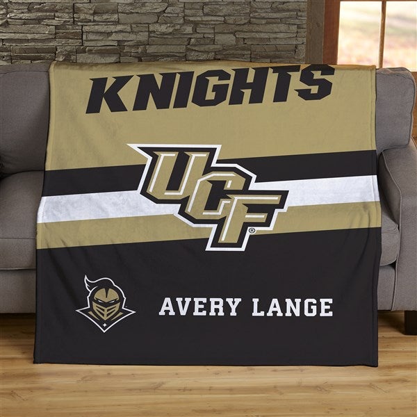 NCAA Stripe UCF Knights Personalized Blankets