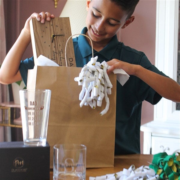 Message to Dad Personalized Wooden Clock