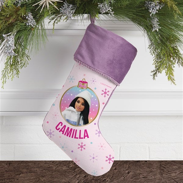 Merry & Bright Barbie Personalized Christmas Stockings