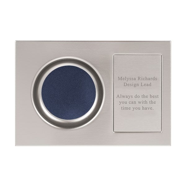 Engraved Navy Hour Glass Timer