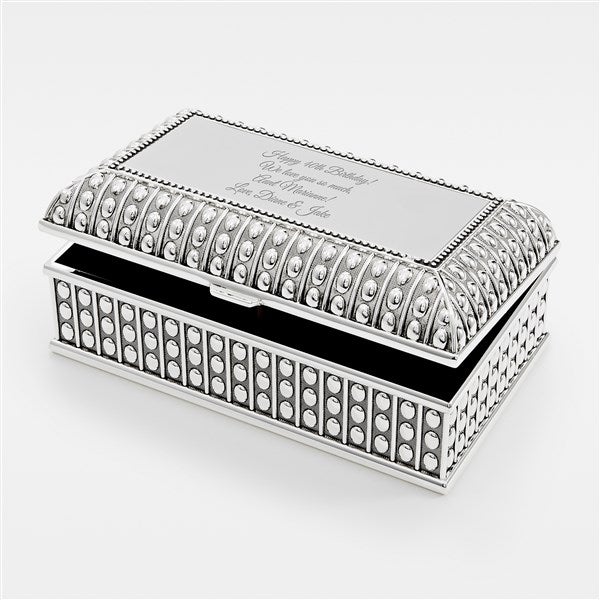 Engraved Beaded Texture Jewelry Box