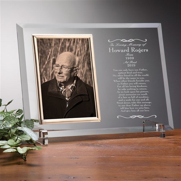 Memorial Sentiment Engraved Glass Frame