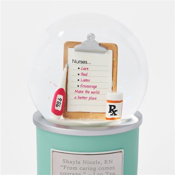 Engraved Recognition Nurse Engraved Snow Globe