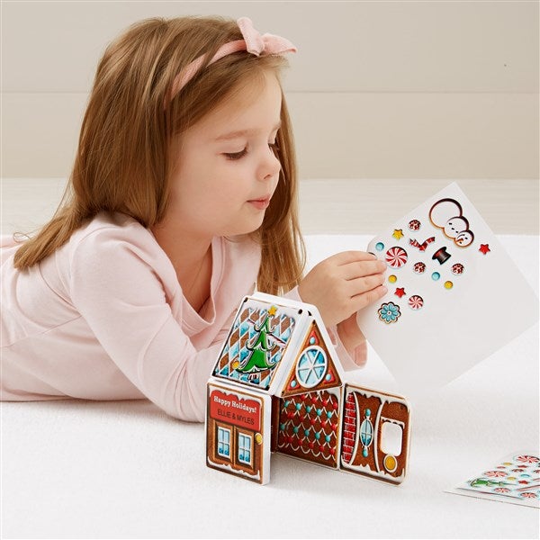 Custom Photo Magnetic Tiles - Gingerbread House