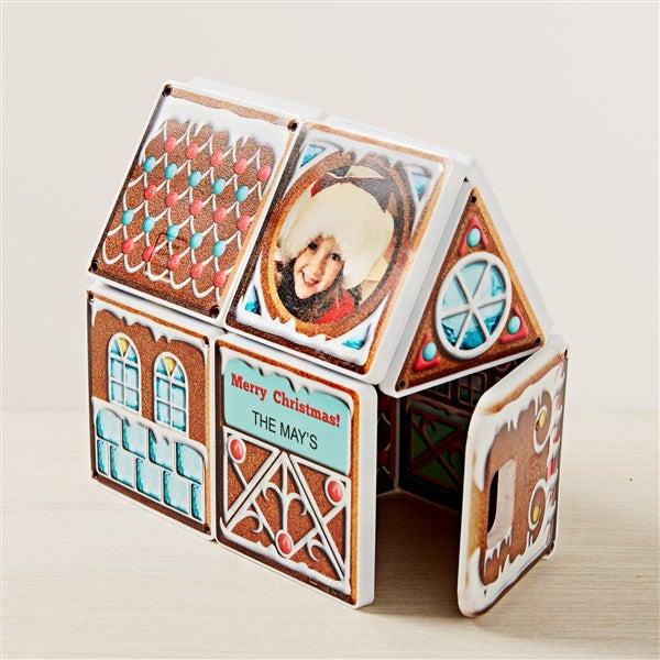 Custom Photo Magnetic Tiles - Gingerbread House