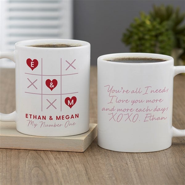 Tic Tac Toe Love Personalized Coffee Mug
