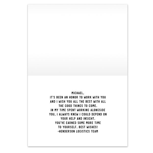 Officially Retired Personalized Greeting Card