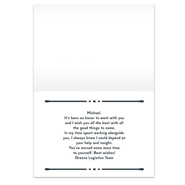 Timeless Recognition Personalized Greeting Card