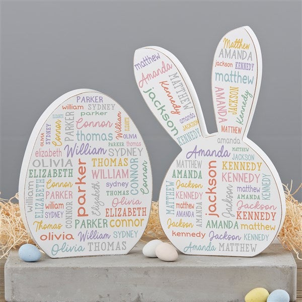 Easter Repeating Name Personalized Shelf Decorations
