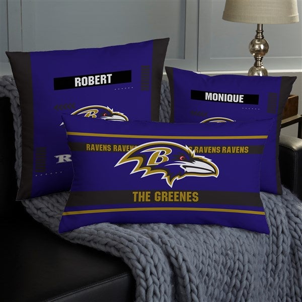 NFL Baltimore Ravens Classic Personalized Throw Pillow