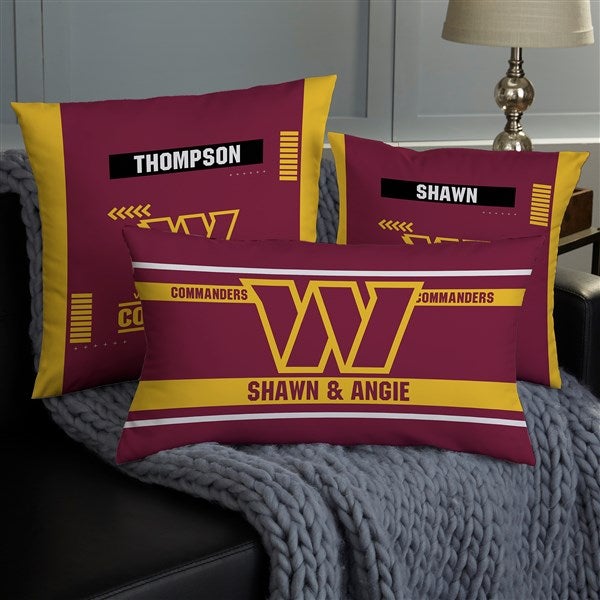 NFL Washington Commanders Football Team Classic Personalized Throw Pillow