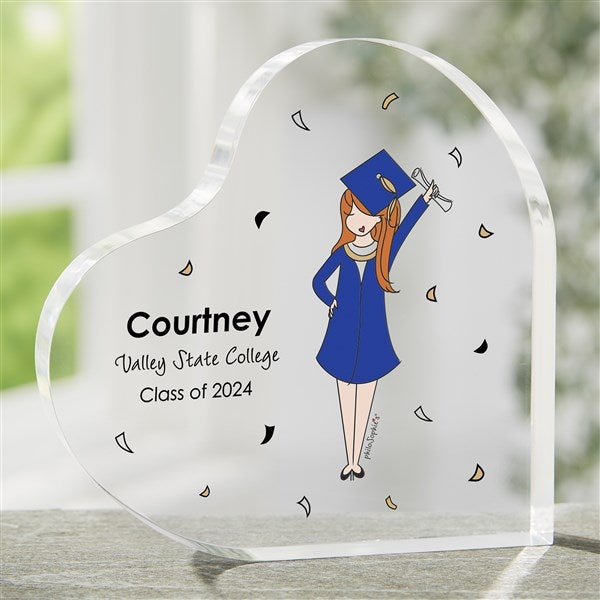 Graduation Girl philoSophie's Personalized Heart Keepsake