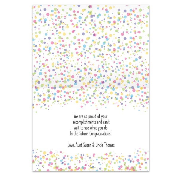 Colorful Graduation Personalized Greeting Card-Horizontal
