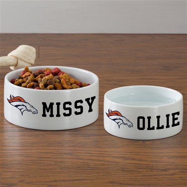 NFL Denver Broncos Personalized Dog Bowls