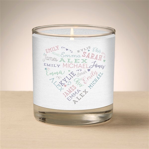 Close To Her Heart Personalized Glass Candle
