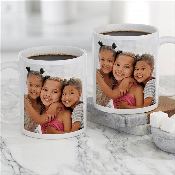 Double Sided Photo Personalized Coffee Mug - White