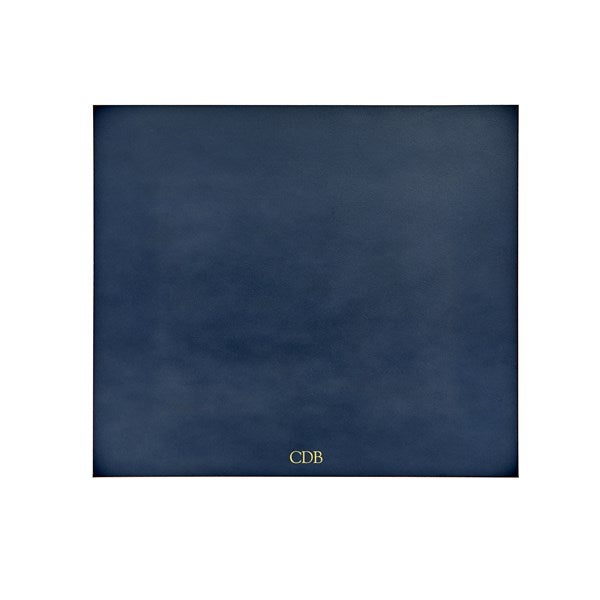 Personalized Leather Portable Desk Mat-Navy