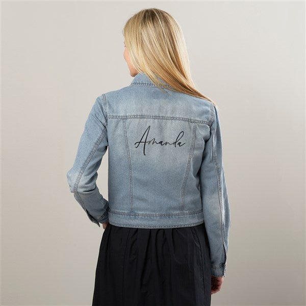Metallic Foil Name Personalized Jean Jacket