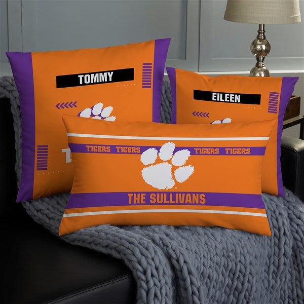 NCAA Clemson Tigers Classic Personalized Throw Pillow
