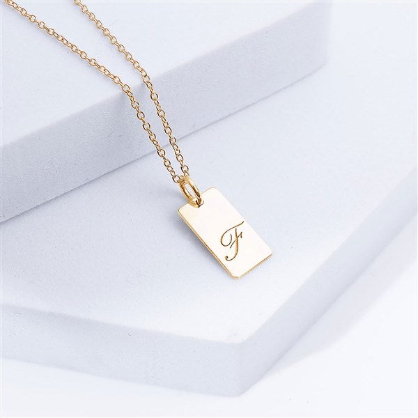 Personalized Dainty Initial Pendant - Gold
