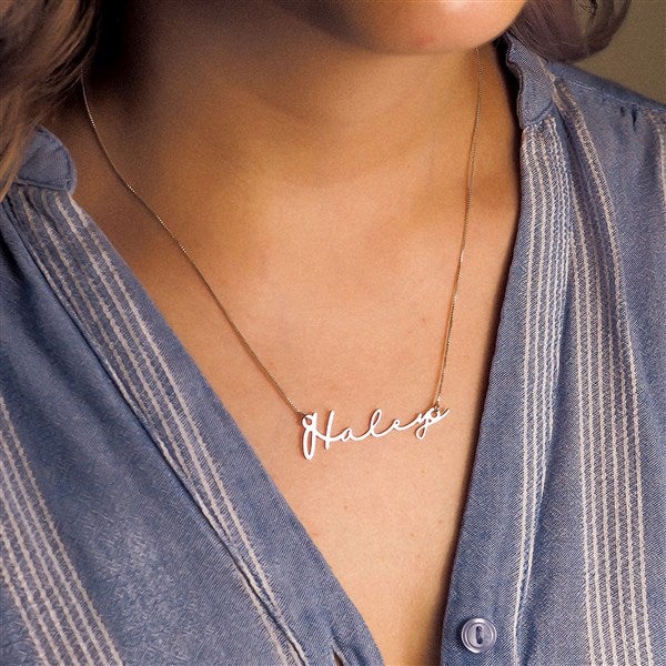 Personalized Minimalist Script Name Necklace - Rose Gold