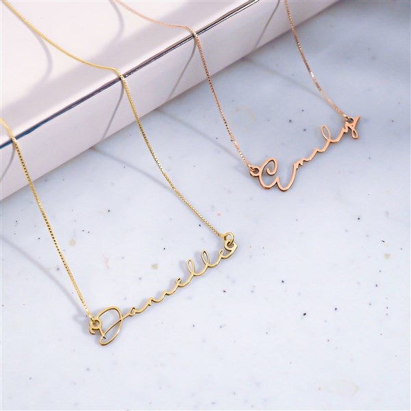 Personalized Minimalist Script Name Necklace - Rose Gold